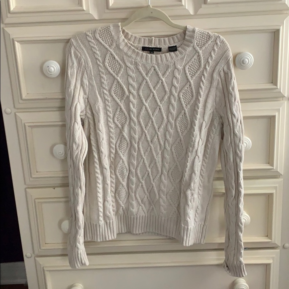 Cream Cable Knit Sweater - Gem